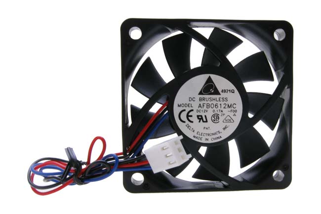 Delta Electronics AFB0612MC-F00 12Volts DC 0.17Amp 3600Rpm 3-Pin 3-Wire Ball Bearing Cooling Fan