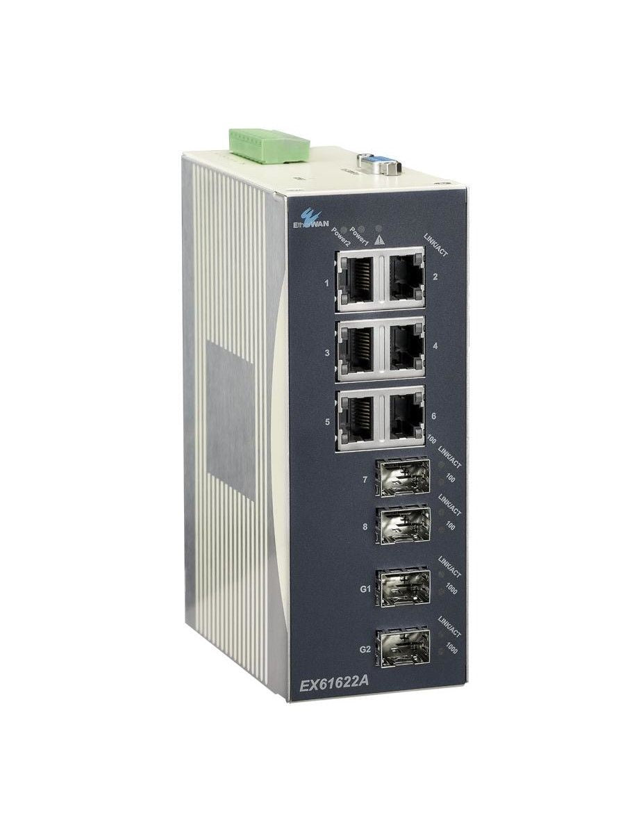 EtherWAN EX61622A-A4B 10-Ports 100/10TX Gigabit Fiber Ethernet Switch