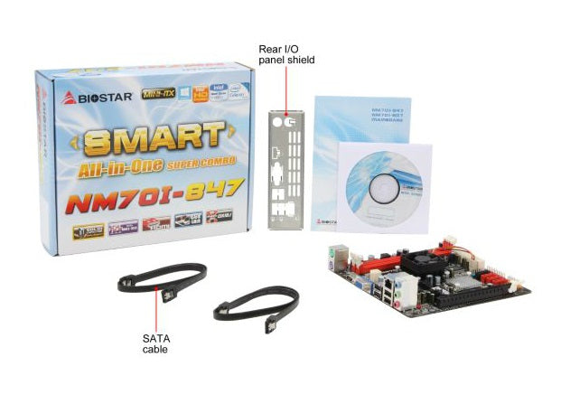 BioStar NM70I-847 Intel Celeron 847 Chipset-Intel NM70 Socket-BGA1023 ...
