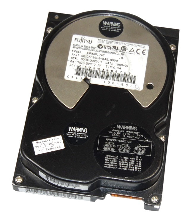 Fujitsu MPA3017AT / CA01602-B321 1.7Gb 5400RPM IDE Ultra ATA-3 3.5-Inch ...