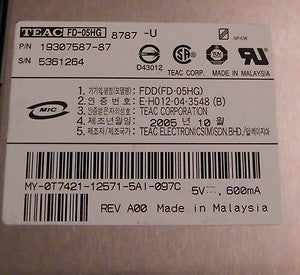 TEAC FD-05HG-8787 / 19307587-87 / T7421 SlimLine 1.44Mb 3.5-Inch Inter