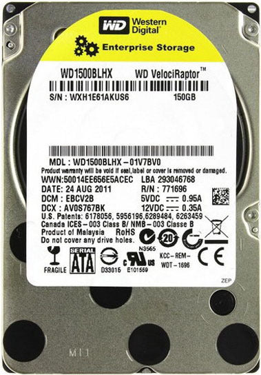 Western Digital WD1500BLHX WD VelociRaptor 150Gb 10KRpm 32Mb Cache SATA ...