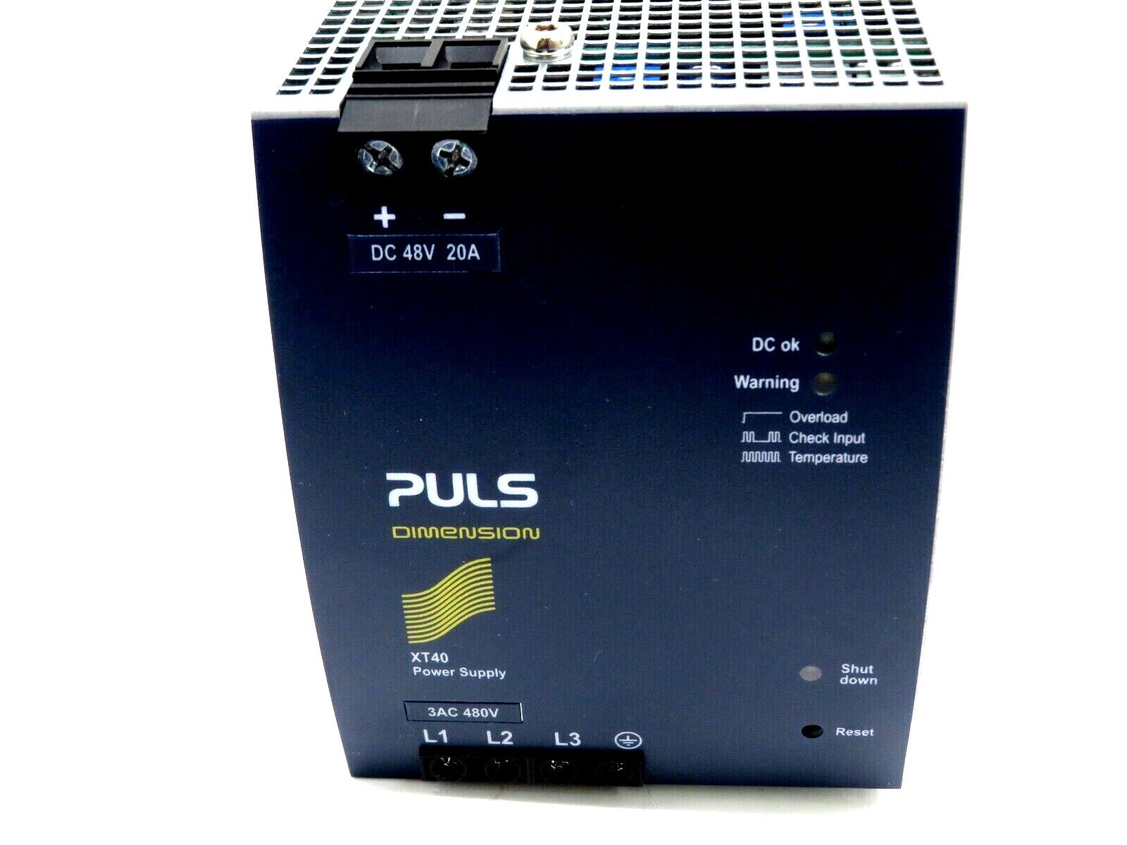 Buy Genuine Puls XT40.482 Semi-Regulated 3-phase 48V 20A 960W DIN-Rail ...