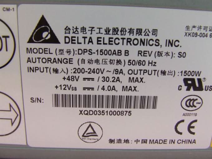 Delta DPS-1500AB 1500-watt Power Supply