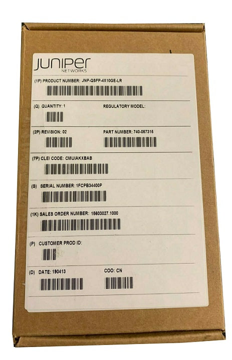 Buy Genuine Juniper JNP-QSFP-4X10GE-LR 40GBase-LR4 1310Nm QSFP+ ...